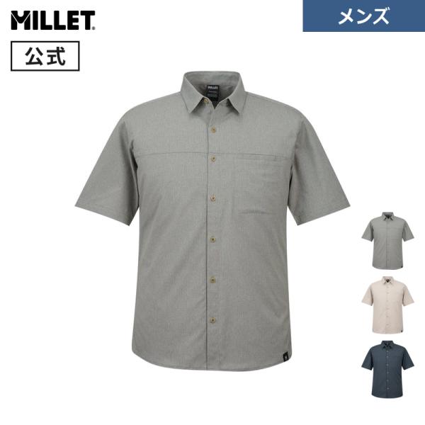 突出した通気性で真夏の不快感を軽減する、爽やかな軽量メッシュシャツ26SS 26春夏 新作 new メンズ Tシャツ・カットソー ストレッチ メッシュ 耐久性 軽量 通気性 速乾性 登山ミレー Millet アルピ ショートスリーブシャツ ...