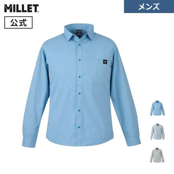いやな虫を寄せ付けず、サラッとした肌触りと通気速乾性に優れた長袖シャツ25SS 登山 ライフスタイル UVカット 抗菌・消臭 耐久性 軽量 通気性 速乾性 Tシャツ・カットソー メンズ 26SS 26春夏 新作 newミレー Millet ...