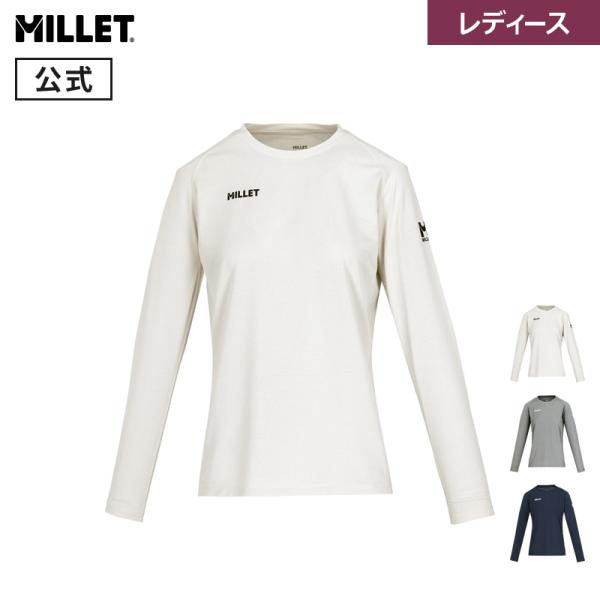 汗が目立ちにくい特殊素材を使用した速乾Tシャツ26FW 26秋冬 新作 new ウィメンズ Tシャツ・カットソー 抗菌・消臭 ストレッチ 軽量 登山ミレー Millet ウビック ドライ ロングスリーブ Tシャツ MIV03291 レディース爆買