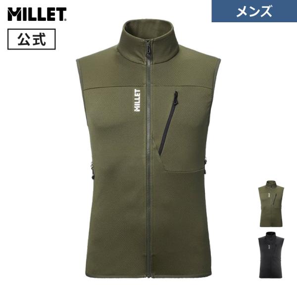 動きやすさと保温性を両立した薄手フリースベスト26SS 26春夏 新作 new 直営店限定 メンズ フリース・保温着 ソフト 吸湿性 軽量 速乾性 ライフスタイル 登山ミレー Millet ロッカ ベスト III MIV9716 メンズ 爆買