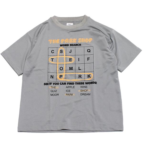 THE PARK SHOP ザ・パークショップ“ザ・パークショップ”のWORD SEARCH Tシャツ・ワードサーチをモチーフにしたプリントデザイン・通気性に優れたメッシュ素材のTシャツ・空欄部分に水をかけると文字が浮き出ます・水遊びの時に...