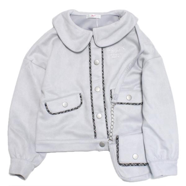 ALGY アルジー“アルジー”のポシェット付きツイードパイピングジャケット・ショートパンツとセットでもおすすめな1着・上品な印象のツイード素材を採用・フロントはボタンで開閉が可能・ツイードのパイピングがアクセントに・小物などを入れれるポシェ...