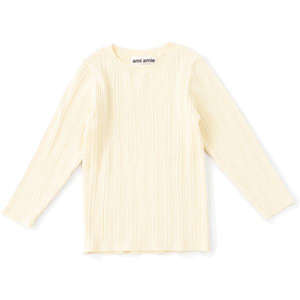 ami amie アミアミ“アミアミ”のリブニットカットソー・肌触りの良い柔らかなレーヨン混素材を使用・シンプルなリブデザインでインナーとしても一枚着としても活躍・どんなスタイルにも合わせやすく幅広いコーディネートに対応・ご自宅の洗濯機で洗...