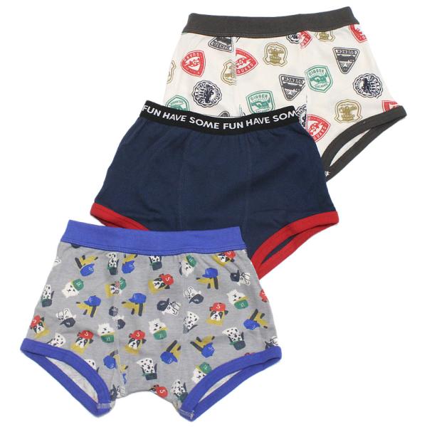 ampersand アンパサンド“アンパサンド”のバラエティ3PボクサーパンツD・無地、総柄が3つセットになったボクサーパンツ・100%コットンの滑らかな生地と高い伸縮性・タグが外側についており、肌への刺激が0・毎日の使用しても飽きないデザ...