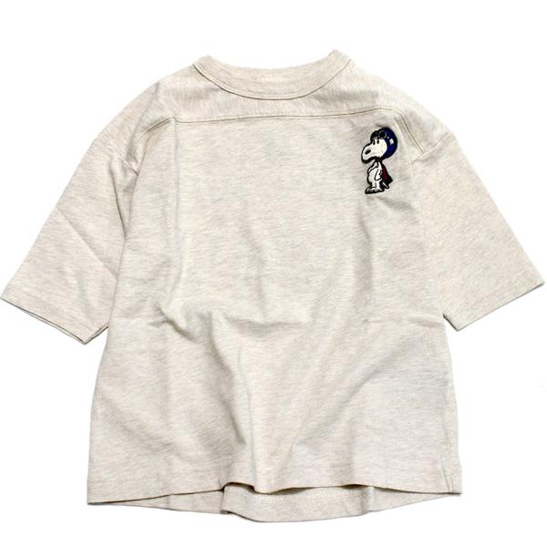 DENIM DUNGAREE×スヌーピーコラボ デニムダンガリー×スヌーピー“デニムアンドダンガリー”のテンジク SNOOPY DREAM TEE（7分袖）・前後でギャップのあるデザインがポイント・PEANUT×DDのコラボ7分袖T・軽やか...