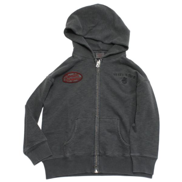 DENIM DUNGAREE デニムアンドダンガリー“デニムアンドダンガリー”のウラケ PENNIE ジップアップ パーカー・ダブルジップ開きのパーカー・トンプキン編み機を使ったふっくら柔らかい裏毛・一般的な編み機より約10倍以上の時間をか...