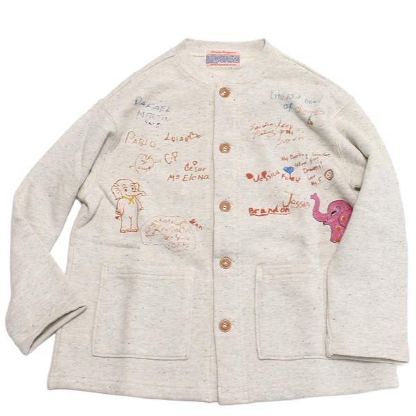 DENIM DUNGAREE デニムアンドダンガリー“デニムアンドダンガリー”のウラケ ラクガキ JK・ロングシーズン活躍する裏毛カーディガン・トンプキン編み機を使用したふっくら柔らかい裏毛を採用・一般的な編み機より10倍以上の時間をかけて...