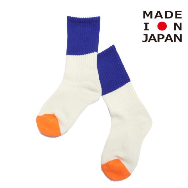 EAST END HIGHLANDERS イーストエンドハイランダーズ“イーストエンドハイランダーズ”のトリコロールソックス・目を惹く配色デザインがアクセントに・足裏は、厚みのあるパイル地でクッション性も◎・リブ仕様で程良いフィット感・年中...