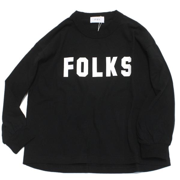 FOV フォブ“フォブ”のFOLKS L/S Tシャツ・前後にグラフィックを配したベーシックなデザイン・ゆったりワイドなシルエット・ゆるっとラフなサイジングのワイドシルエット・ボディはコットン100％で着心地も◎model サンド　118c...