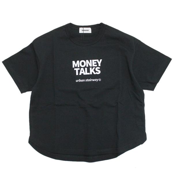 GENERATOR ジェネレーター“ジェネレーター”のMONEY TALKS Tシャツ・適度な厚みと優しい肌触りの20/-空紡糸天竺ボディ・コーポレートロゴをコラージュした様なグラフィック・コーデのアクセントになるカラフルな色使い・ラフに着...