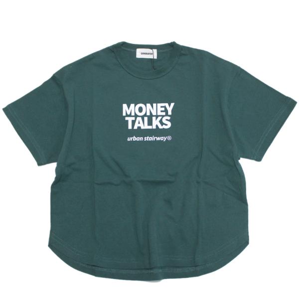 GENERATOR ジェネレーター“ジェネレーター”のMONEY TALKS Tシャツ・適度な厚みと優しい肌触りの20/-空紡糸天竺ボディ・コーポレートロゴをコラージュした様なグラフィック・コーデのアクセントになるカラフルな色使い・ラフに着...