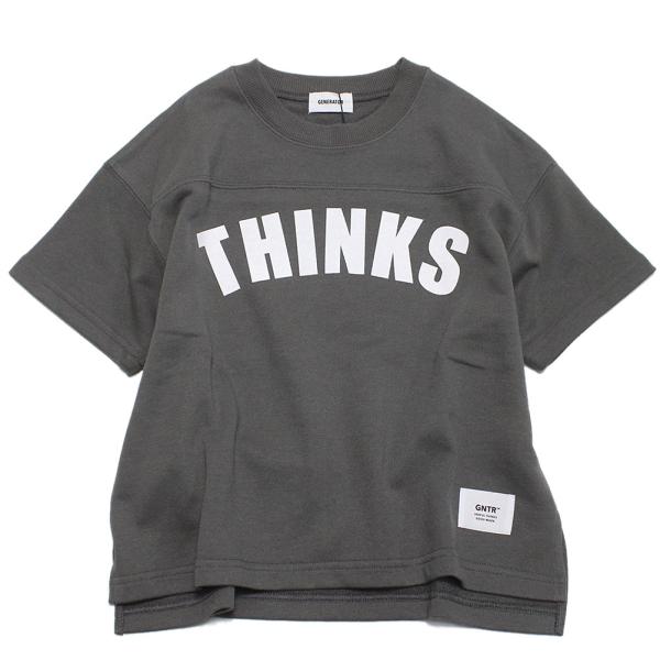 GENERATOR ジェネレーター“ジェネレーター”のTHINKS プルオーバー・裏毛素材を使用した半袖スウェット・ロンTなどとレイヤードを楽しむのもおすすめ・ゆったり着れるオーバーサイズシルエット・裾はスリット入り・さりげない切替デザイン...