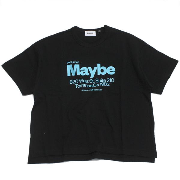 GENERATOR ジェネレーター“ジェネレーター”のMaybe Tシャツ・着映えするアクセントカラーのプリント・スタンダードなメッセージTシャツ・シルエットはオーバーサイズに・1枚でもこなれた雰囲気に◎・ボディはコットン100％の20/-...