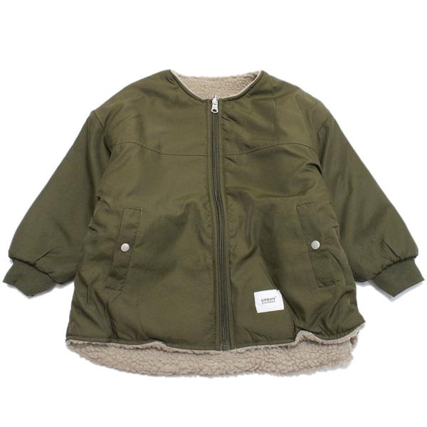 GENERATOR ジェネレーター“ジェネレーター”のリバーシブルジャケット・リバーシブルでの着用が可能なジャケット・A面はナイロン地、B面はシープボア素材を採用・ノーカラー仕様の首元がスッキリとした印象に・サイドにはスリットポケット付き※...