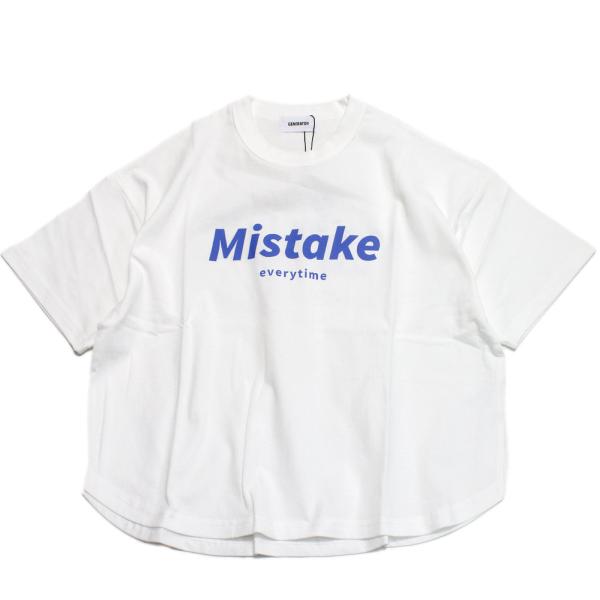 GENERATOR ジェネレーター“ジェネレーター”のMistake Tシャツ・定番的に使えるレタードTシャツ・1枚で着てもこなれた雰囲気・ゆとりのあるリラックスシルエット・裾は重ね着もおすすめなラウンドテールを採用・肌当たりの良い綿の20...