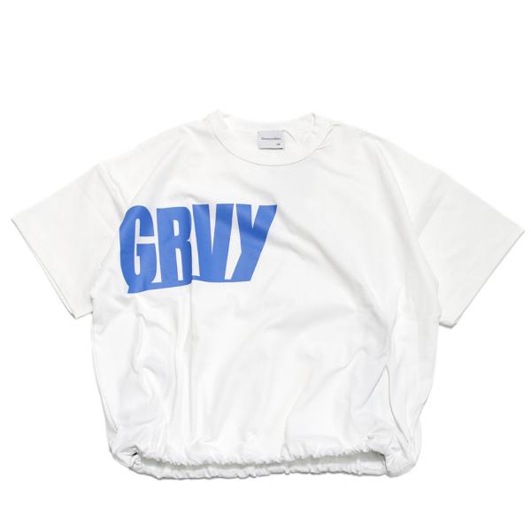 GROOVY COLORS グルーヴィーカラーズ“グルーヴィーカラーズ”のPTTテンジク DRAWSTRINGS S/S TEE・“GRVY”のロゴがアクセントになった1枚・ワイドシルエットのドロストTシャツ・裾はシルエットの変化を楽しめる...