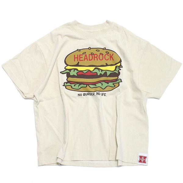 HEAD ROCK ヘッドロック“ヘッドロック”のHAMBURGER BIGTシャツ・フロントにハンバーガーをプリント・色使いがコーデのポイントになるデザイン・カジュアルな着こなしにマッチするオーバーサイズシルエット・天竺素材を使用しストレ...