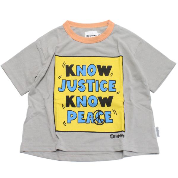 highking ハイキング“ハイキング”のjustice ショートスリーブ・90年代POPアートから着想したグラフィック・ポイントはプリントとネックバインダーの配色使い・＜KNOW＞と＜NO＞、2つの意味を持つメッセージも◎・ボディは吸水...