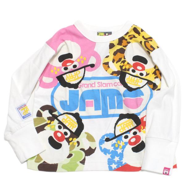 JAM ジャム“ジャム”のイロイロテンチョーリブ付きロングTシャツ・デイリーで使いやすいコットン素材・柄の異なるテンチョーをプリント・袖はリブ仕様・タイトなシルエットですっきりと着用が可能関連キーワード:子供服 キッズ ベビー トドラー ジ...