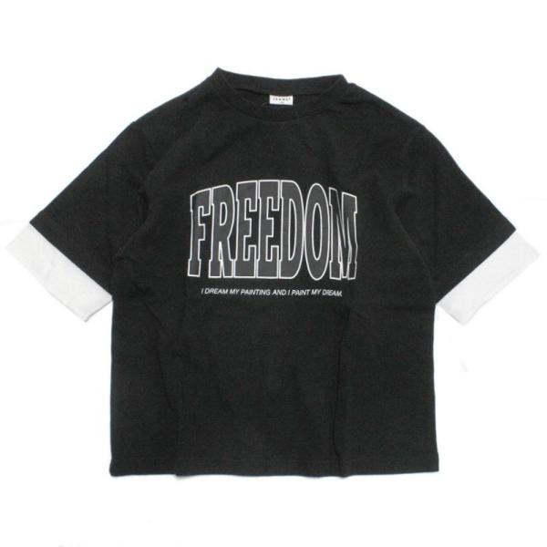 JEANS.B ジーンズベー“ジーンズベー”のFREEDON6分袖Tシャツ・レイヤード風デザインの6分袖T・天然の綿100%素材を使用しており、快適な着心地・バック上部のチケットがデザインをプラス・一枚でストリート感溢れる着こなしに関連キー...