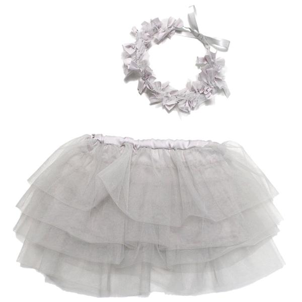 mocmof モクモフ“モクモフ”のニューボーンフォトセット（女の子）・ボリュームのあるチュールスカートとヘアバンドのセット・ヘアバンドはゴム入り・フォトジェニックな撮影ができるアイテム・お自宅用でもギフトでもおすすめクリアボックスのパッケ...