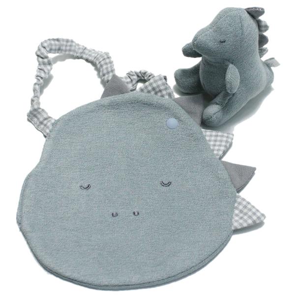 mocmof モクモフ“モクモフ”のどうぶつスタイセット・ビブとラトルのセットアイテム・贈り物としてもおすすめ・ビブ紐は付け外しも簡単なスナップボタン仕様・ビブ裏にはタグ付き関連キーワード:BABY 赤ちゃん ギフト プレゼント スタイ 贈...