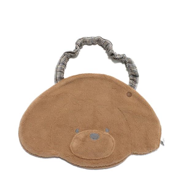 mocmof モクモフ“モクモフ”のわんこ スタイ・カラーでわんこのお顔が異なるデザイン・可愛い表情に目がひかれるギフトにもピッタリなアイテム・温かみのあるボア素材とチェックのストラップ・ストラップ部分はスナップボタン式関連キーワード:ベビ...