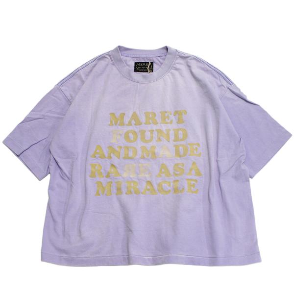 MARET マレ“マレ”のヴィンテージフロッキーT・ラフに着られるゆったりシルエット・ヴィンテージ加工を施したフロッキープリントがポイント・しなやかな手触りの天竺ボディ・コーデに取り入れやすい着回し力抜群の半袖Tシャツ関連キーワード:大人 ...