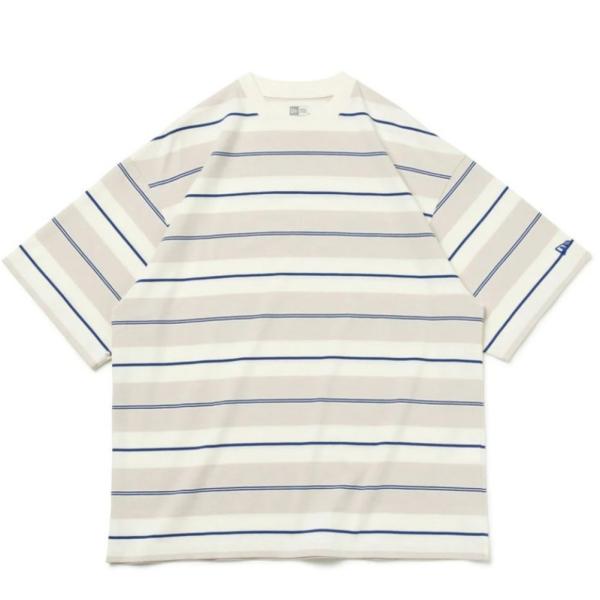 NEW ERA ニューエラ“ニューエラ”のMULTI BORDER SS OS TEE・カジュアルに着回しやすいマルチボーダーTシャツ・ボディは程よい肉感の8ozコットン素材・ゆったりとしたオーバーサイズシルエット・袖口にはフラッグロゴを刺...