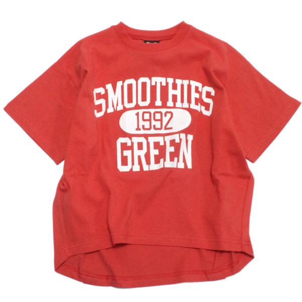NEEDLE WORKS ニードルワークス“ニードルワークス”のSMOOTHIES Tシャツ・軽やかな着心地のコットン素材・ゆるっと丸みのあるバルーンシルエットのアイテム・グラフィックプリントが印象的なデザイン。関連キーワード:子供服 キッ...