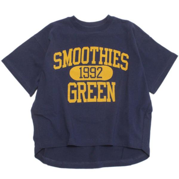 NEEDLE WORKS ニードルワークス“ニードルワークス”のSMOOTHIES Tシャツ・軽やかな着心地のコットン素材・ゆるっと丸みのあるバルーンシルエットのアイテム・グラフィックプリントが印象的なデザイン。関連キーワード:子供服 キッ...