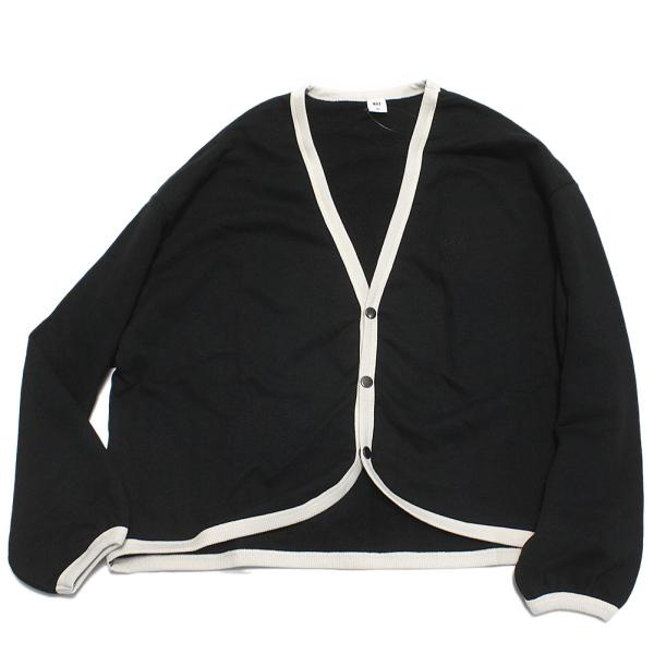 NHT エヌエイチティー“エヌエイチティー”の配色ドルマンカーディガン・ワイドシルエットで羽織りやすいカーディガン・配色を切り替えたシンプルなデザイン・胸元に同系色でブランドロゴを刺繍・柔らかな肌触りの裏毛素材・ロングシーズン羽織として活躍...