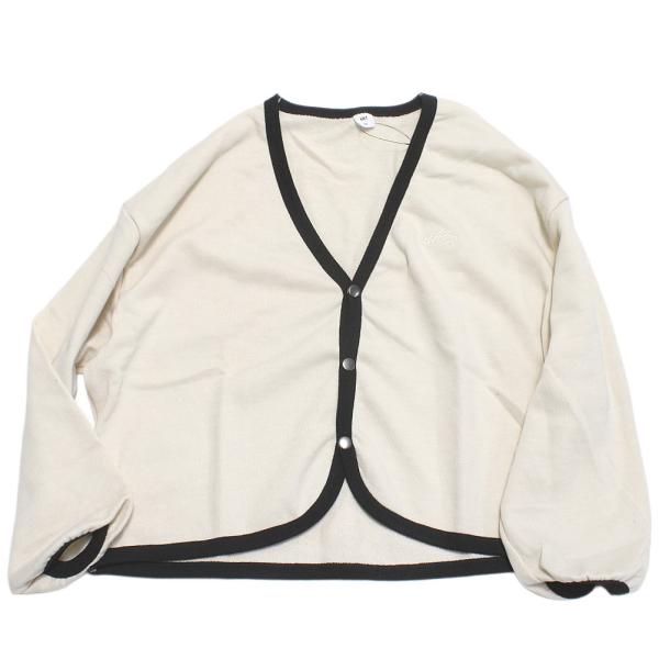 NHT エヌエイチティー“エヌエイチティー”の配色ドルマンカーディガン・ワイドシルエットで羽織りやすいカーディガン・配色を切り替えたシンプルなデザイン・胸元に同系色でブランドロゴを刺繍・柔らかな肌触りの裏毛素材・ロングシーズン羽織として活躍...