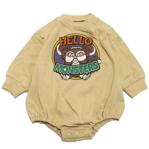 Ocean＆Ground オーシャン＆グラウンド“オーシャン＆グラウンド”のHELLO MONSTERプリントボディシャツ・ポップなキャラクタープリントが目を惹くボディシャツ・ロングシーズン着用できるコットン天竺ボディ・首元と股下はスナップ...