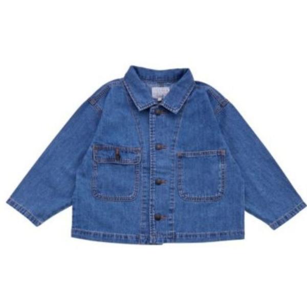 Ocean＆Ground オーシャン＆グラウンド“オーシャン＆グラウンド”のデニムカバーオールJKT・加工を施したヴィンテージムード漂うデニムジャケット・ゆとりのあるオーバーサイズシルエット・ライトオンスデニムで馴染みがよく、着心地も快適モ...