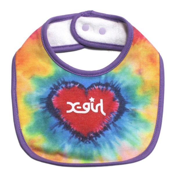 X-GIRL STAGES エックスガールステージズ“エックスガールステージズ”のタイダイハートスタイ・大人気のハートタイダイシリーズに新色で登場・お揃いのショートオールとのセット使用も可能・キッズサイズのTシャツと合わせて、姉妹リンクコー...