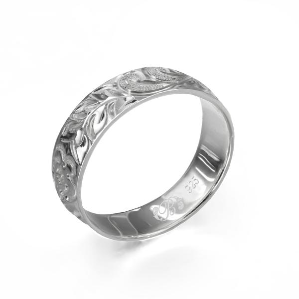 お問合せ品番：SB4C-E15◆商品名シルバー925 バレル 幅4mm 厚み1.5mm マイレ＆カレイキニ ノーエッジ リング◆こちらはオーダーメイド商品です入金確認後に、ハワイの工房に製作を依頼する受注生産の商品です。ご注文後のキャンセル...