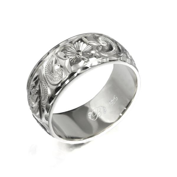 お問合せ品番：SB8E-C15◆商品名シルバー925 バレル 幅8mm 厚み1.5mm カレイキニ ダイヤモンドカット リング◆こちらはオーダーメイド商品です入金確認後に、ハワイの工房に製作を依頼する受注生産の商品です。ご注文後のキャンセル...