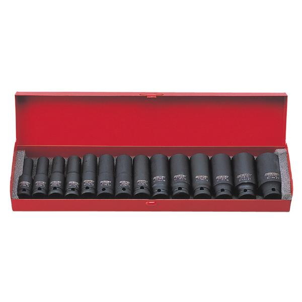 '●差込角(SQ)：1/2●ケース付き。※ピン・リングは付属しておりませんので、別途お買い求め下さい。※安全のために、ピン・リングを必ずご利用ください。※セット品のサイズ15・16mmは単品での販売はありません。ディープインパクトソケット：...