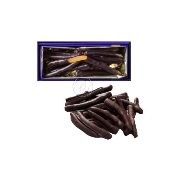 ショップ袋付じっくり煮てシロップに漬け込んだオレンジの高貴な香り。その柔らかな皮の食感は、これまでのオレンジピールとは一線を画します。ほろほろと舌の上を溶けていく極上のチョコレートをお楽しみください。※こちらの商品は、チョコレートの表面に水...