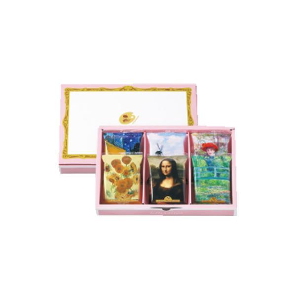 ショップ袋付画家たちが愛したひとときの美しい景色や人の姿を描き残した数々の絵画たち。ギャラリーキャトルはその心揺さぶる美しさを身近に感じることのできるお菓子です。画家たちの生きた時代に想いをはせながらお召し上がりください。