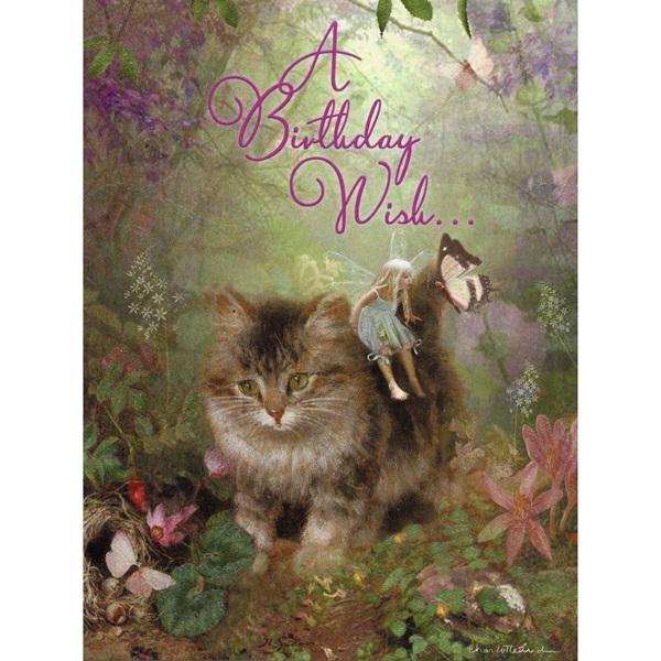 ■アーティスト：シャーロット・バード■二つ折りのバースデーカード■中の文字「"Within your heart, keep one still, secret spot where dreams may go" ...for a day ...