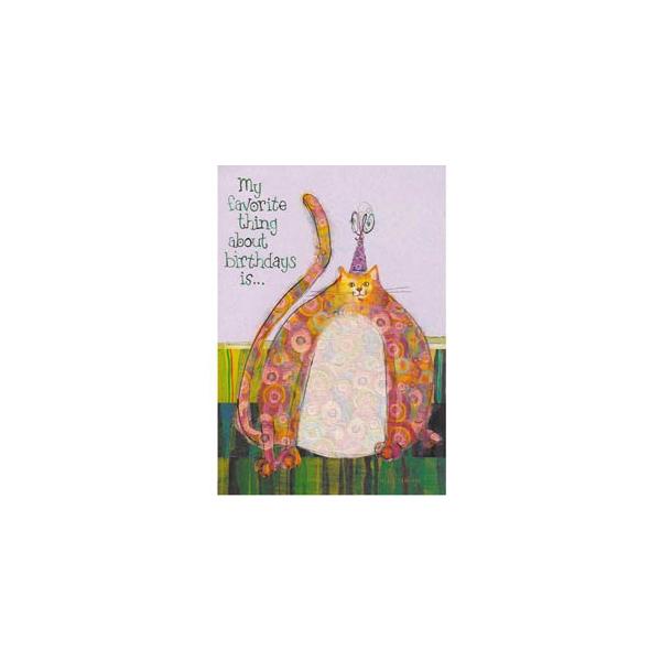 ■アーティスト：ロビン・ロウリングス■二つ折りのバースデーカード■中の文字「everything! ...especially the cake. Happy Birthday」■封筒付き■11.8ｃｍ*17ｃｍ （日本では定形外郵便のサイ...