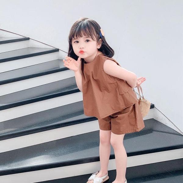 サイズ100上下セット 子供服 半袖 Tシャツ セットアップ キッズ カジュアル 女の子 パンツセット ウエストゴム スポーツウェア ジュニア 春夏■素材：綿90％、ポリエステル10％普段着だけでなく運動会や遠足、スポーツとしても◎通気性が...