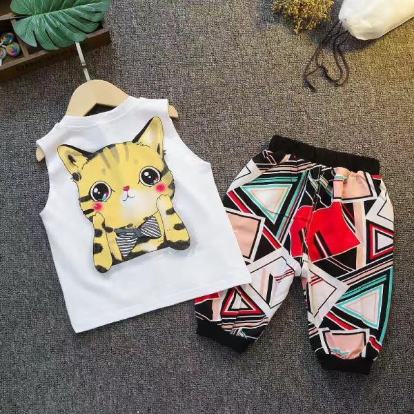 サイズ110キッズ 子供服 セットアップ 上下セット ベビー服 トップス+ショートパンツ 2点セット カジュアル 男の子 春夏 ゆったり 可愛い