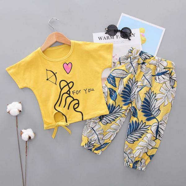 かわいい着回しやすいセットアップ上下セット 子供服 半袖 Tシャツ セットアップ キッズ カジュアル 女の子 パンツセット ウエストゴム スポーツウェア ジュニア 春夏普段着だけでなく運動会や遠足、スポーツ以外にパジャマとしても◎通気性がよ...