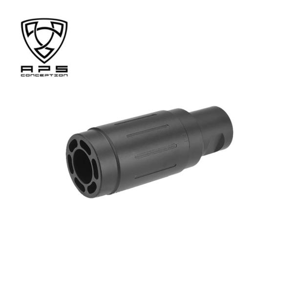 ※こちらの商品はラッピング不可となっております。逆ネジM14mm対応のコンペンセイターです。銃口前方に発射音を放出するコンプです。サウンドサプレッサーとは反対に向き合った前方に向かって発射音（＝炸裂音）を響かせる目的で使用します。いわゆる威...