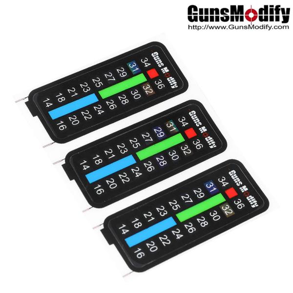 ※こちらの商品はラッピング不可となっております。Guns Modify シール温度計 (14-36℃/3pcs/50×20×0.2mm)ガスマガジンに貼り付けることで14〜36℃の表面温度を表示するシール温度計。【注意事項】■通関時、検査が...