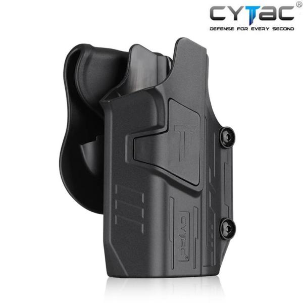 ※こちらの商品はラッピング不可となっております。CYTAC メガフィット ライトホルスター パドル標準装備 右用本体のネジを調整するだけで、150以上のハンドガンに対応する汎用性の高いホルスター。ドットサイトとライトが搭載されていても使用が...