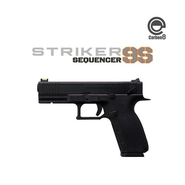 ※こちらの商品はラッピング不可となっております。セミ/フル切替ユニット搭載のストライカー9系統モデル「シーケンサー」グロック17系カスタムモデルのCO2ガスガンにG18Cに似たセミ/フル切り替えが可能なセレクターがついており、CO2パワーソ...